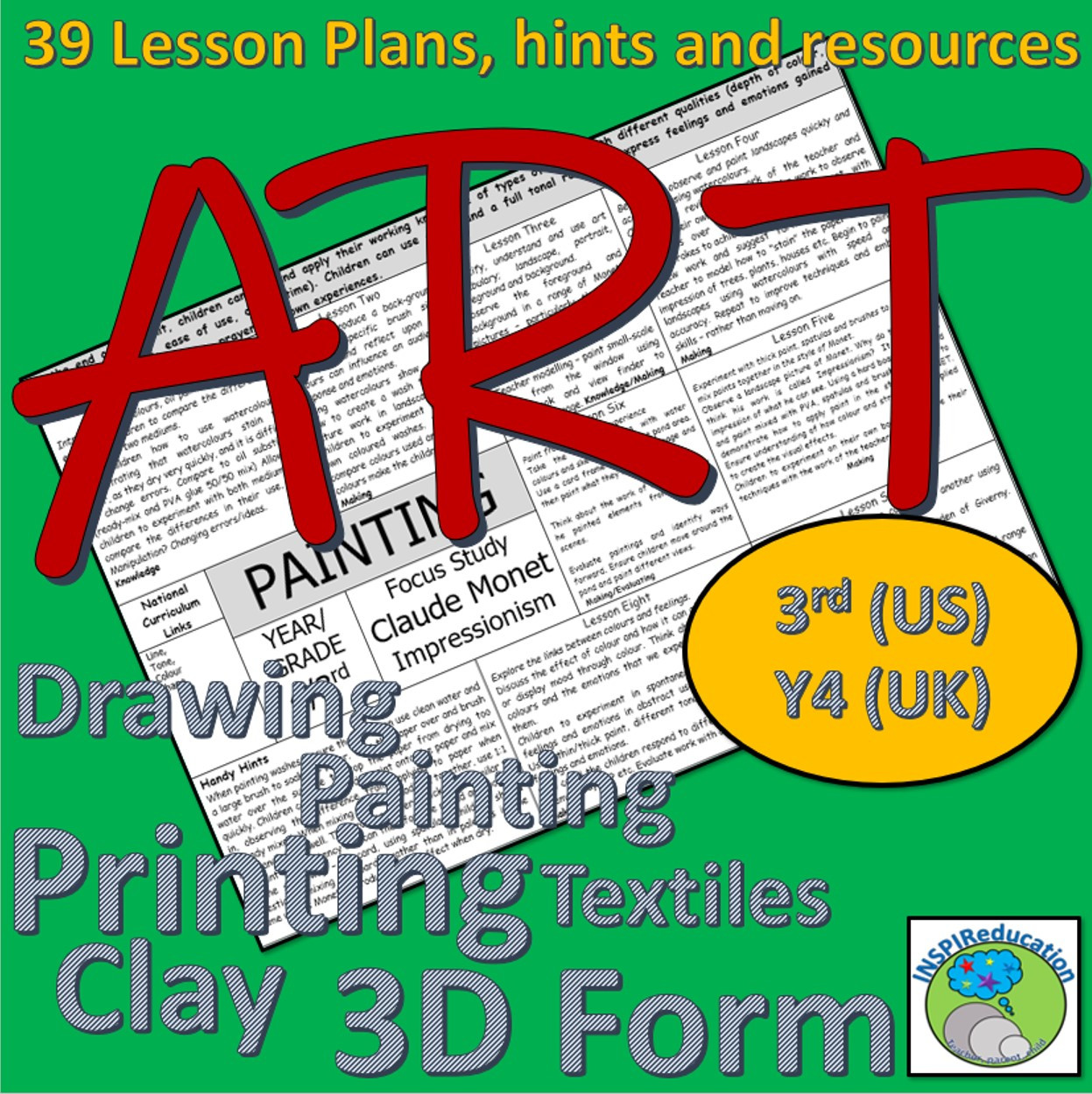 Art Lessons - 3rd Grade (Y4 UK), Artists, Skills, Hints and Resources ...