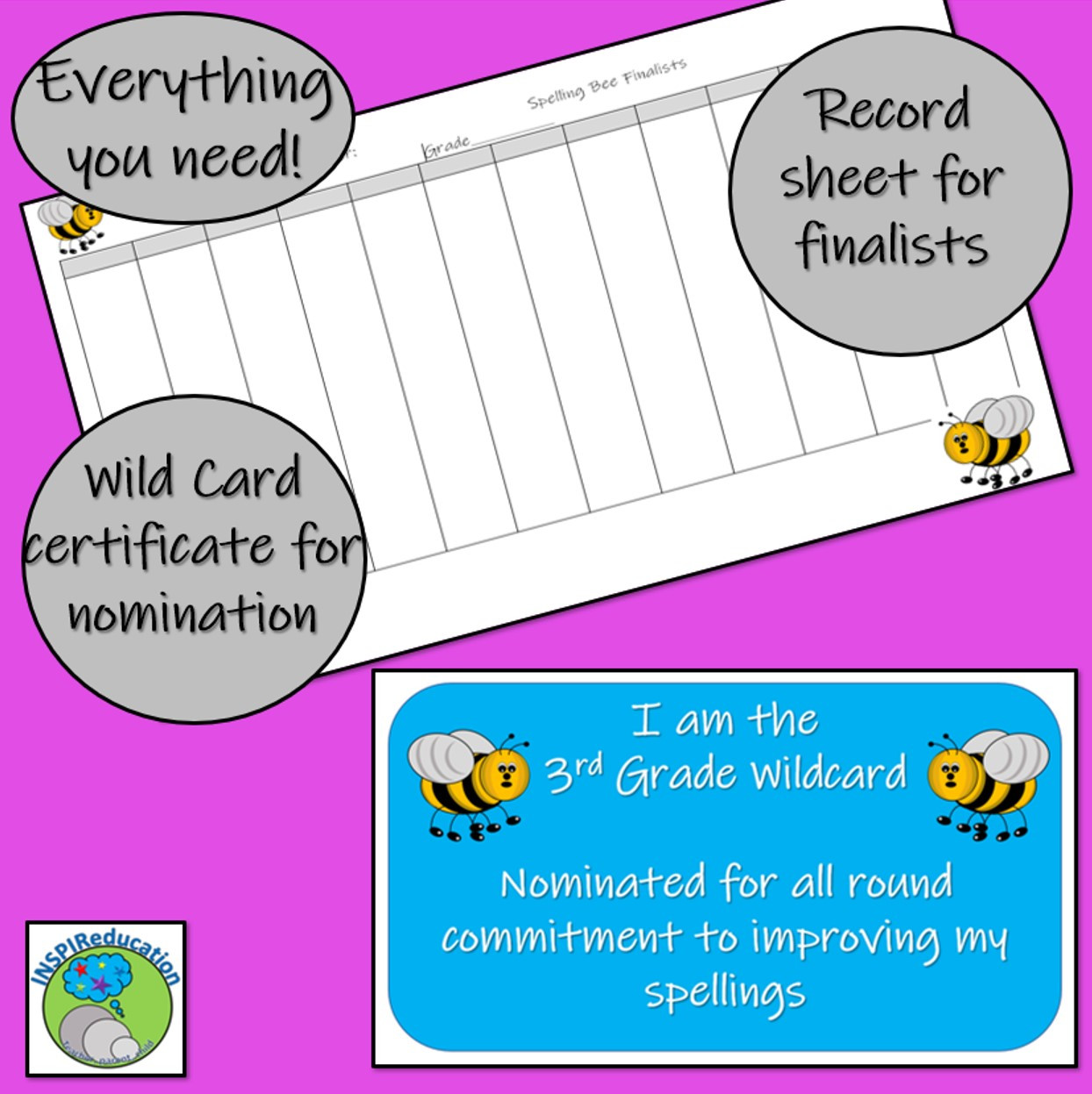 3rd Grade Spelling Bee - All You Need! 176 pages of resources - Amped ...
