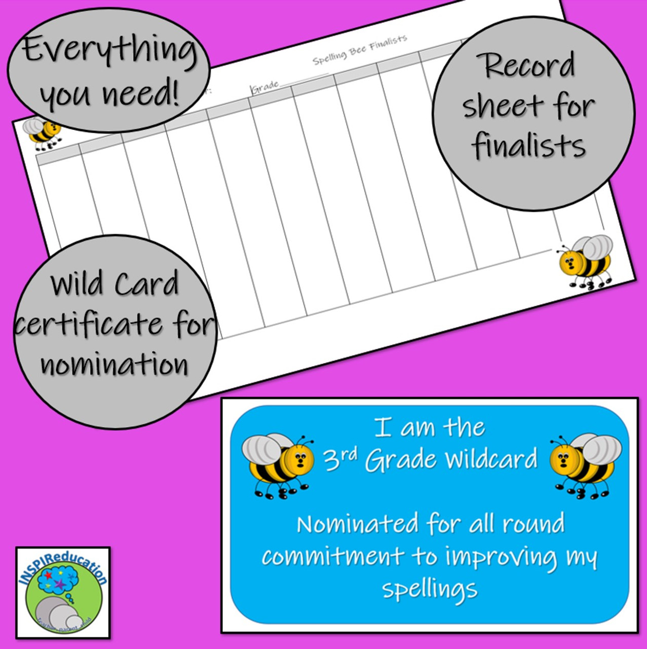 3rd Grade Spelling Bee - All You Need! 176 pages of resources - Amped ...