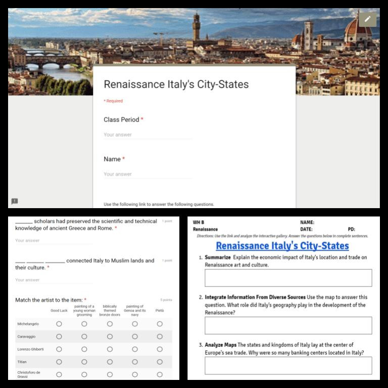 Renaissance city state map italy blank