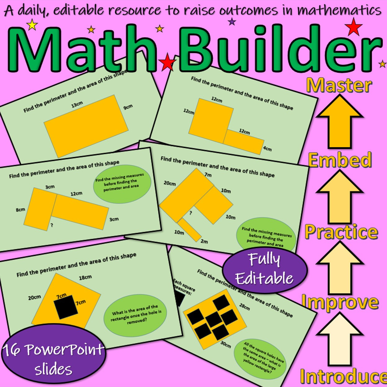 Math Builder Bundle: 9 PowerPoint Presentations to Build and Embed ...