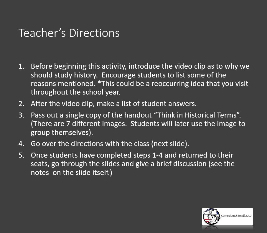 First Day of History Activity (Think Historically) - Amped Up Learning