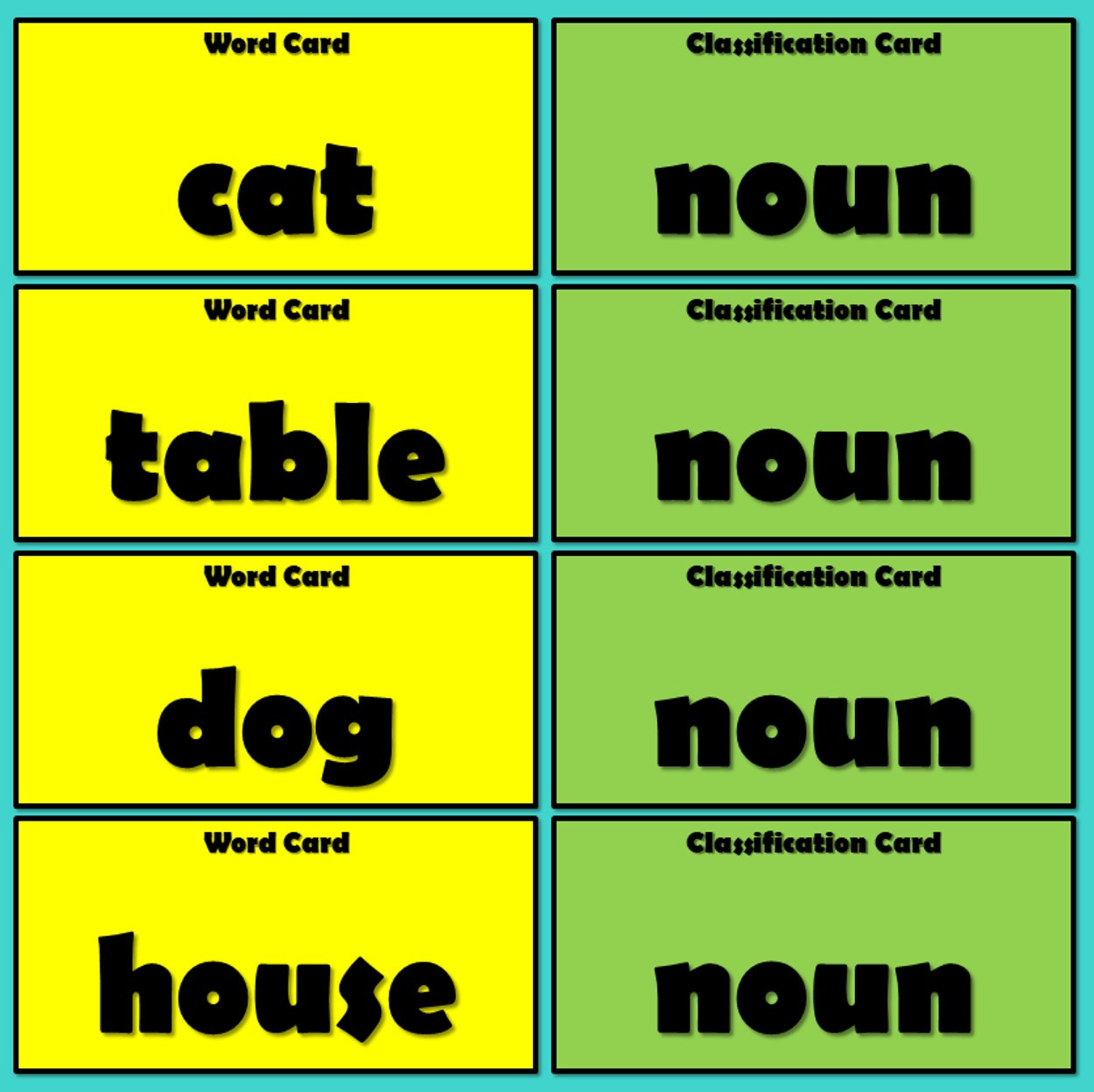 Word Classification - Snap! Game - 9 Word Classes included (Print, Cut ...