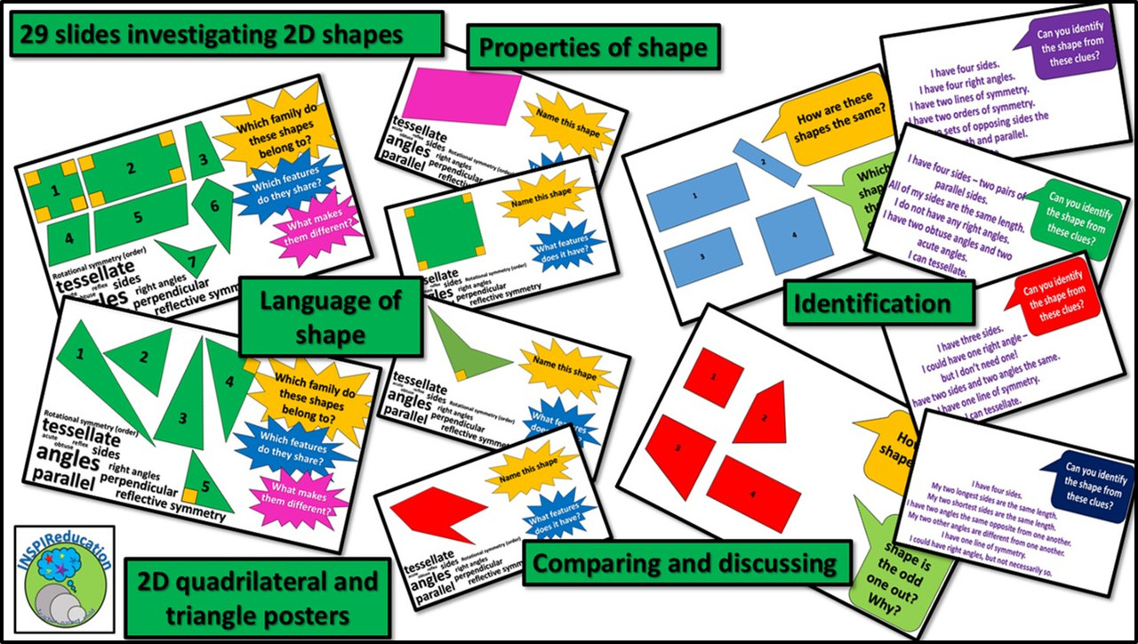 2D Shapes - Classification, variation, identification, descriptive ...