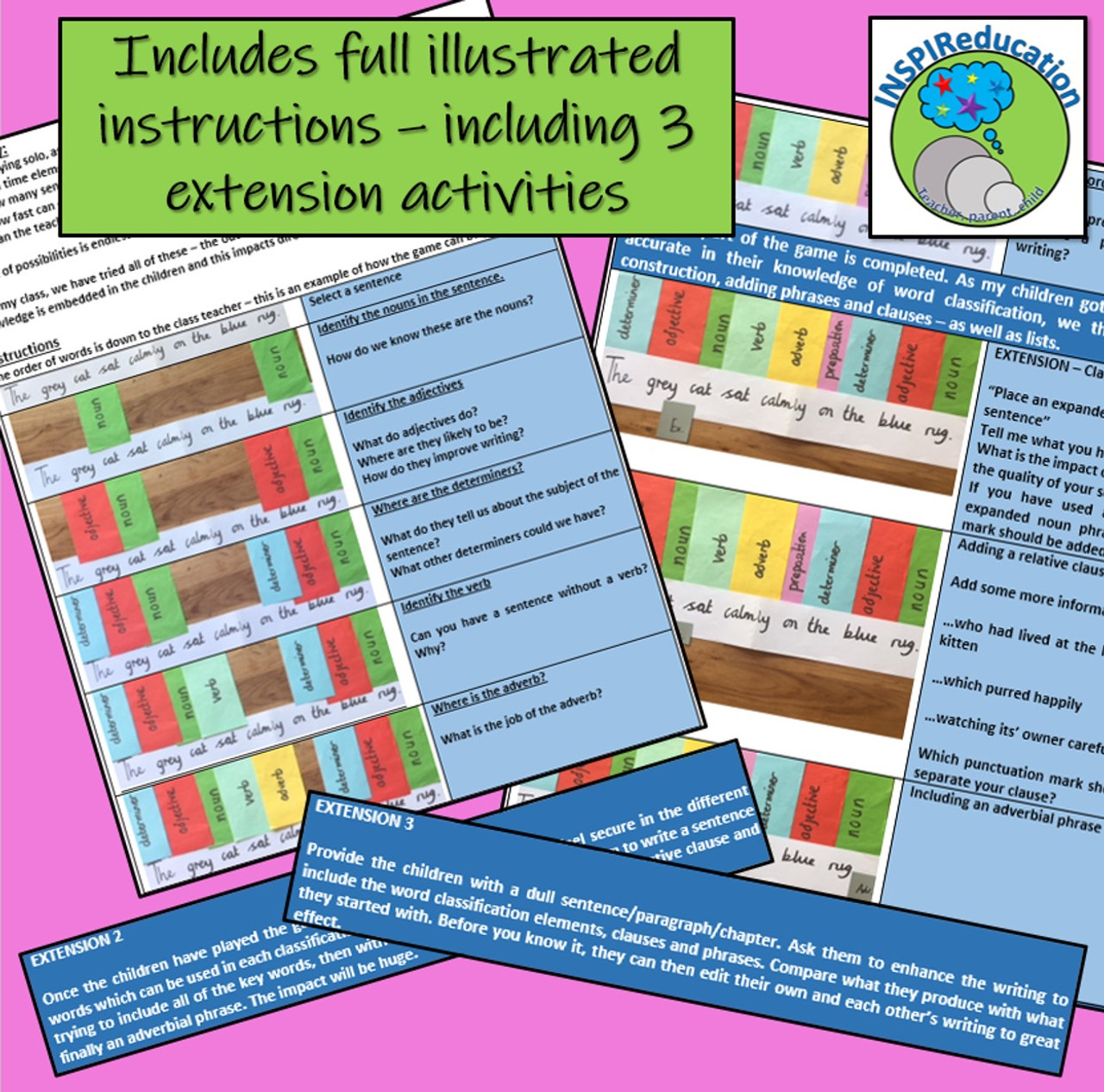 Word Classification - Whole Class Challenge Game - Amped Up Learning