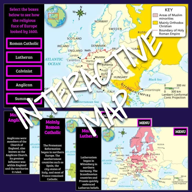 Interactive Map and Timeline: Major Religions and English Reformation ...