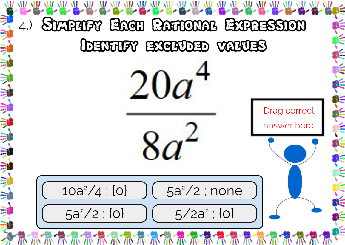 Simplifying Rational Expressions: Boom Cards - 20 problems - Amped Up ...