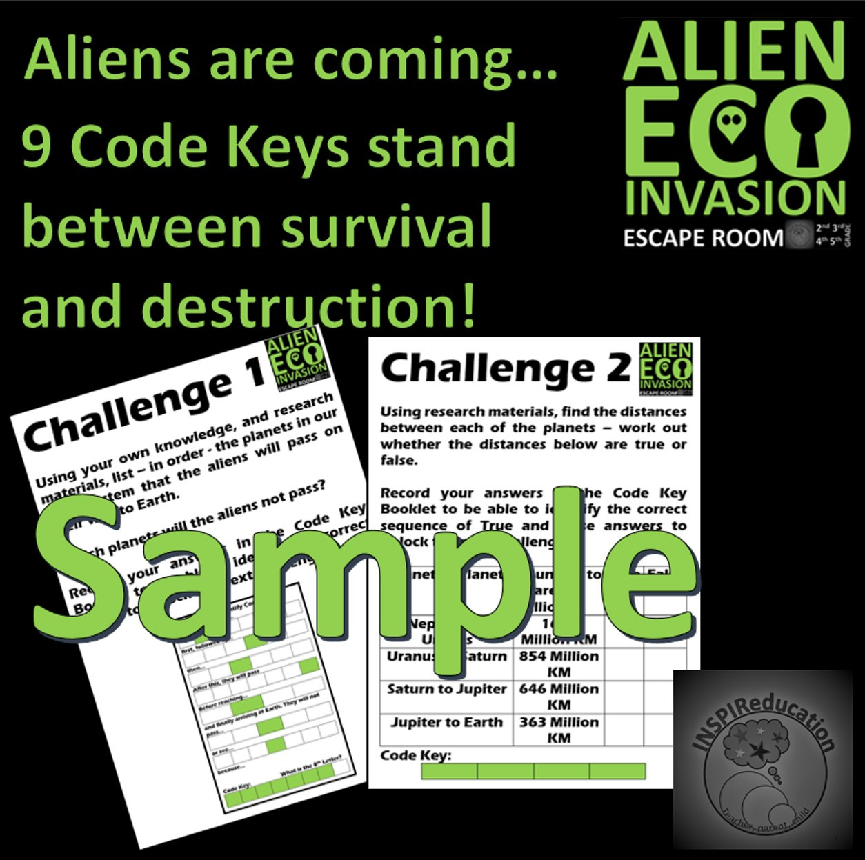 Alien Eco Invasion - Escape Room (Science and Math) - Amped Up Learning
