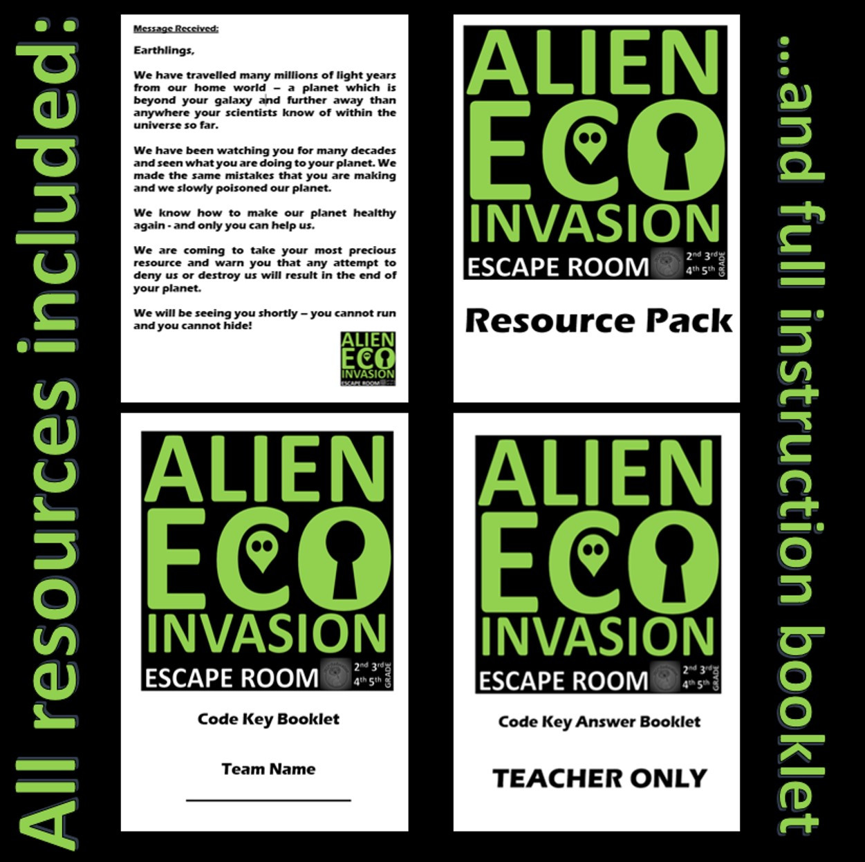 Alien Eco Invasion - Escape Room (Science and Math) - Amped Up Learning