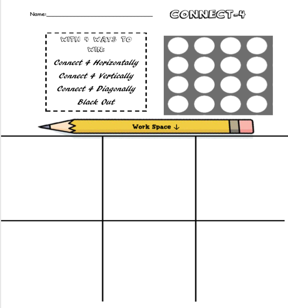 Compound Probability - Connect 4