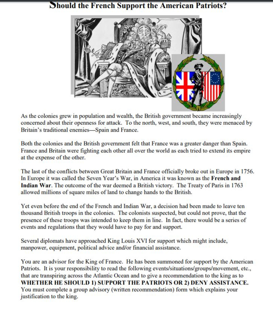 American Revolution-Simulation / Lesson Plan Activity - Amped Up Learning