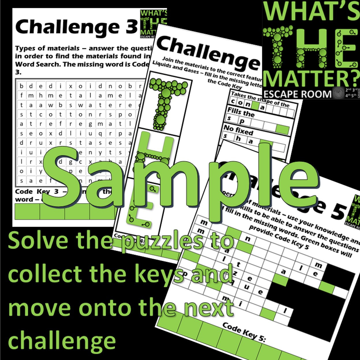 Escape Room - What's the MATTER? (Science - Materials and their ...