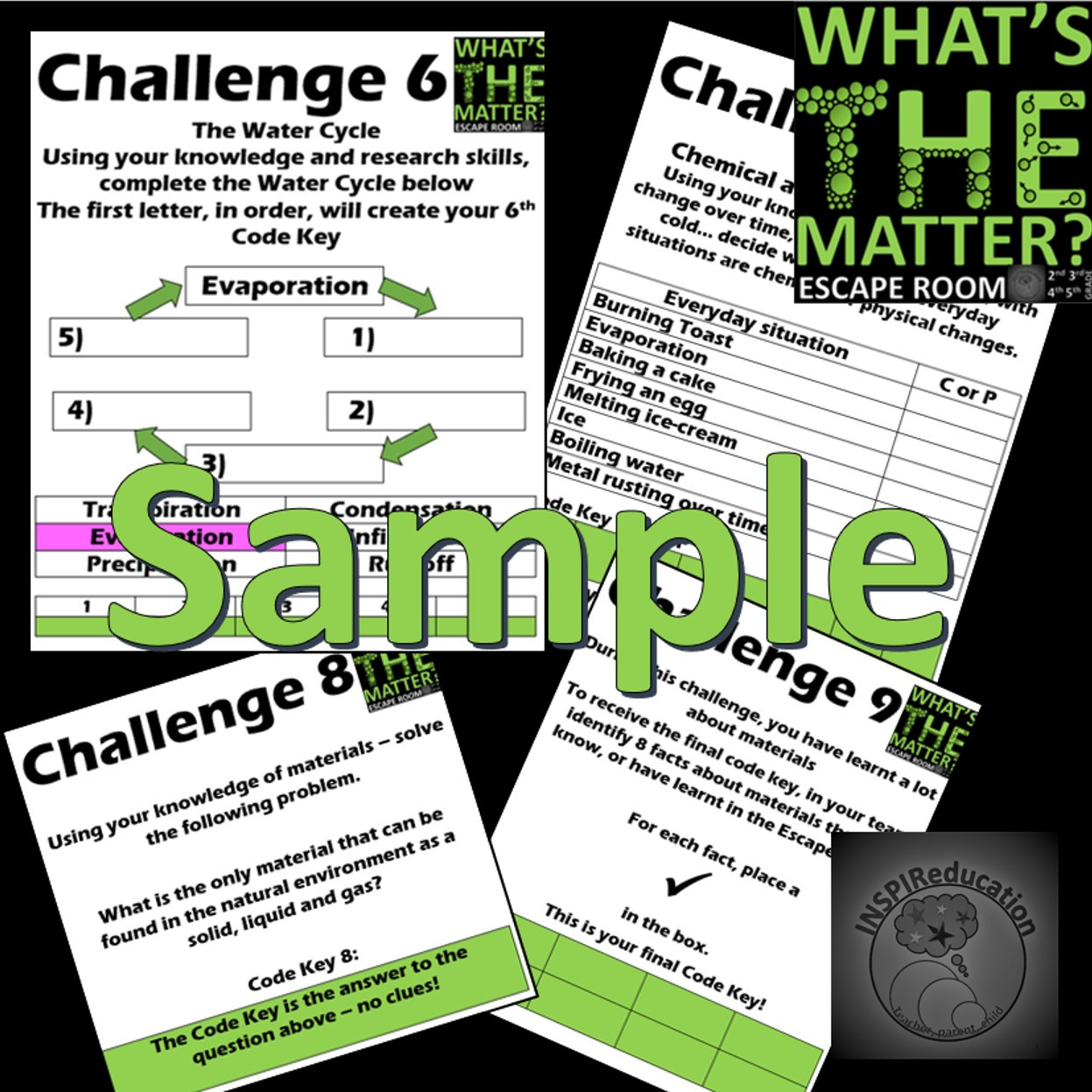 Escape Room - What's the MATTER? (Science - Materials and their ...