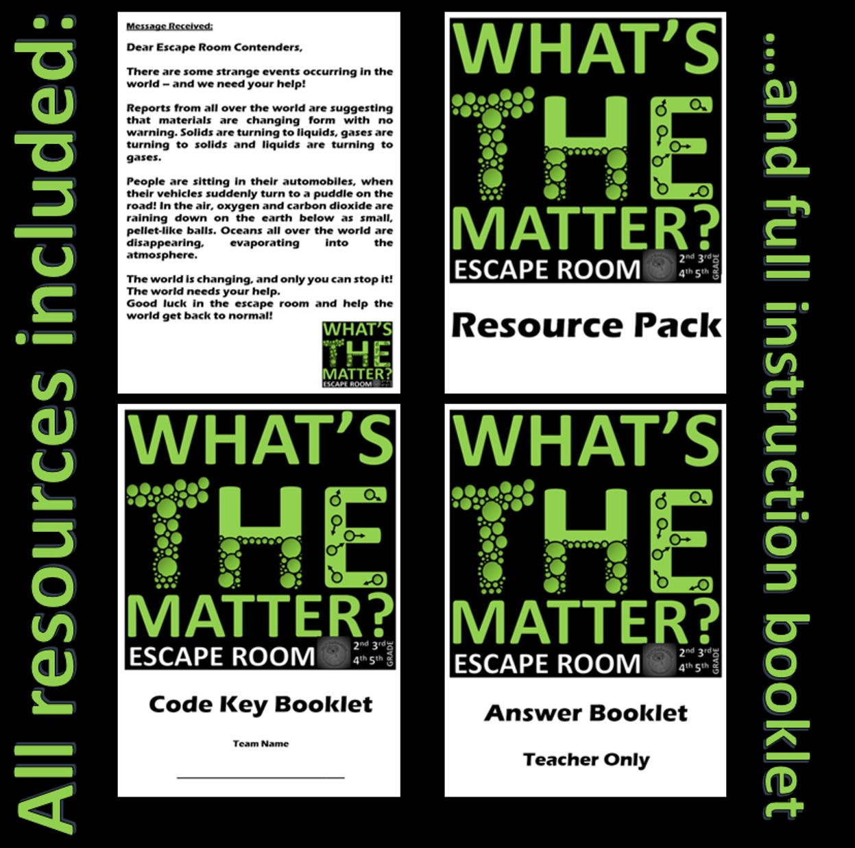 Escape Room - What's the MATTER? (Science - Materials and their ...