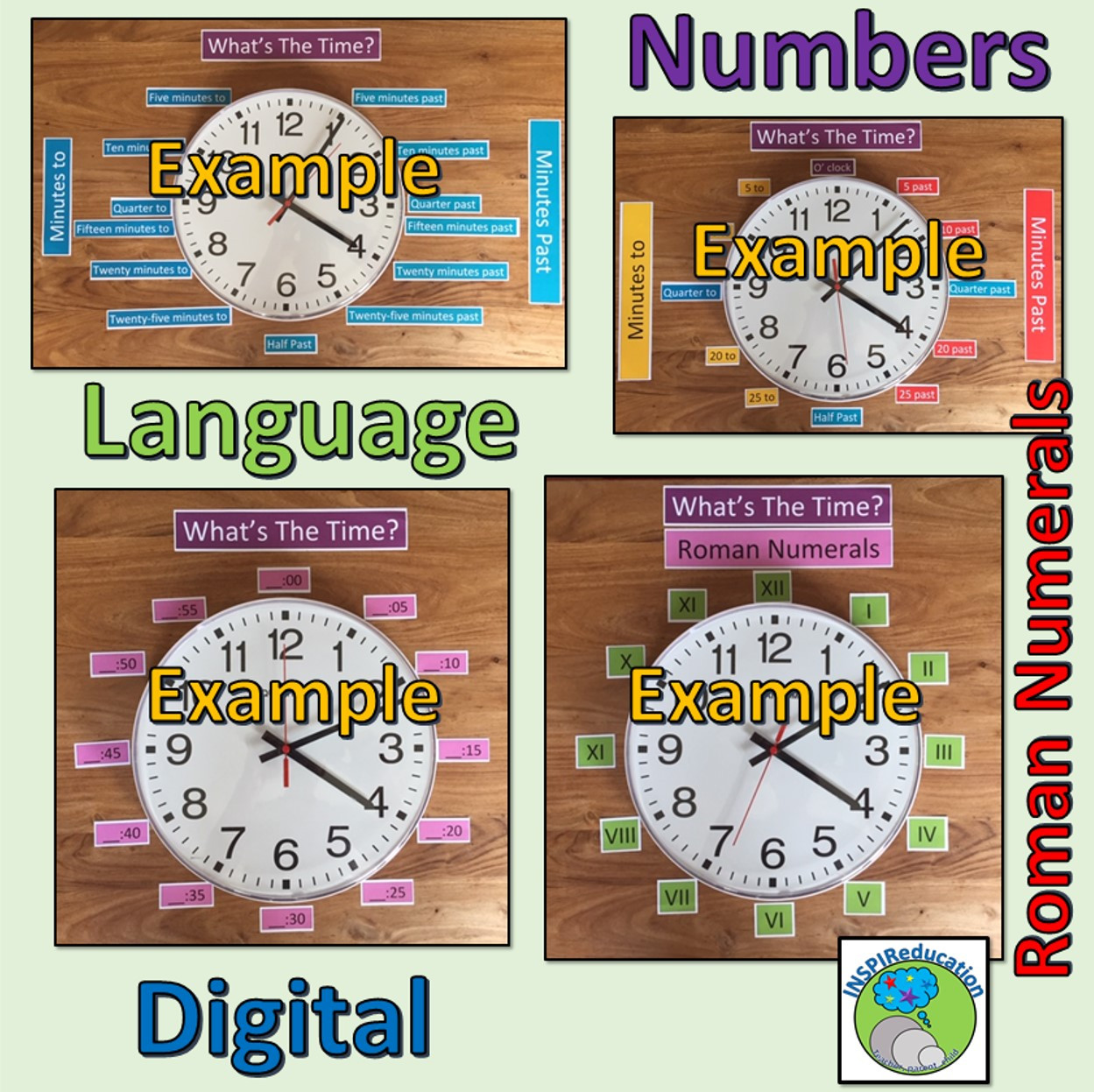 Telling the Time - Classroom Display Materials - Over 5 different ...