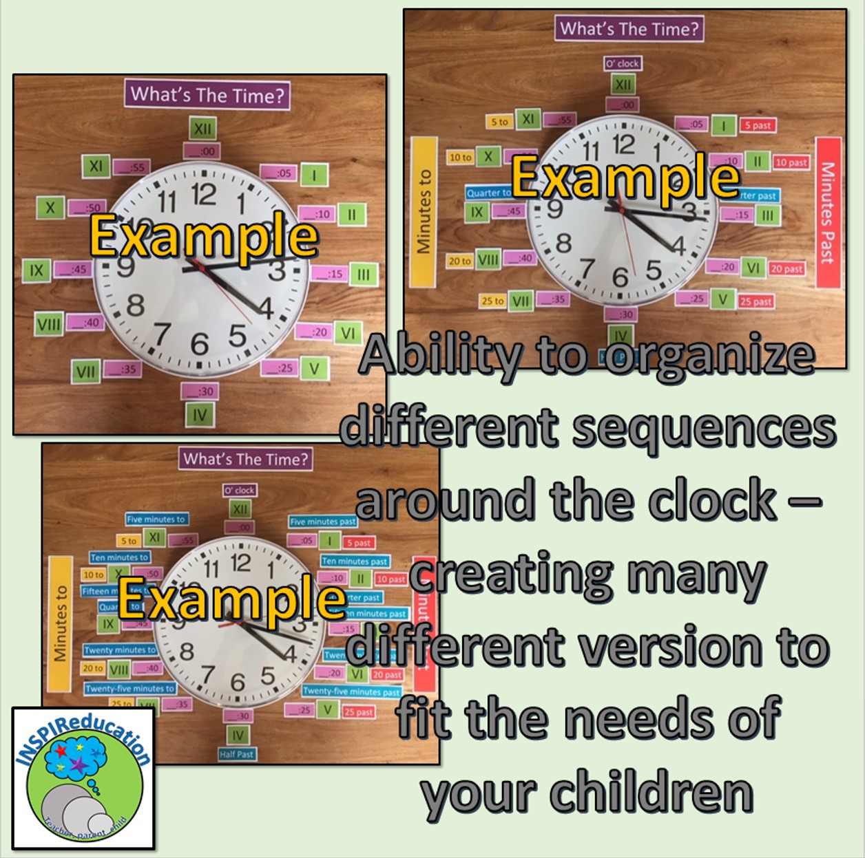 Telling the Time - Classroom Display Materials - Over 5 different ...