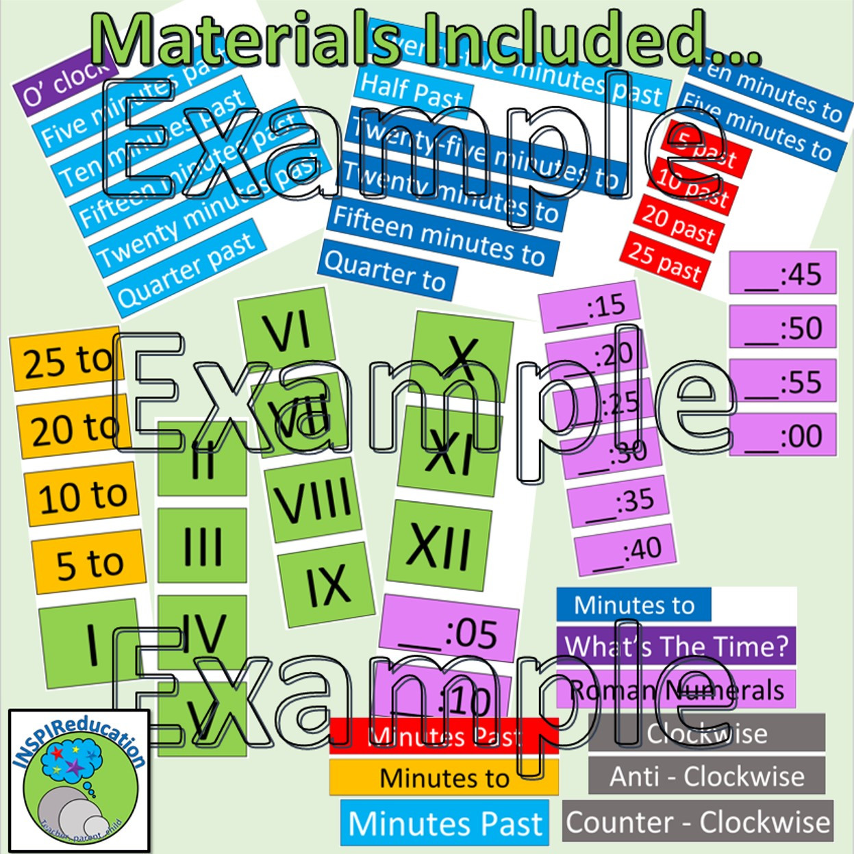 Telling the Time - Classroom Display Materials - Over 5 different ...