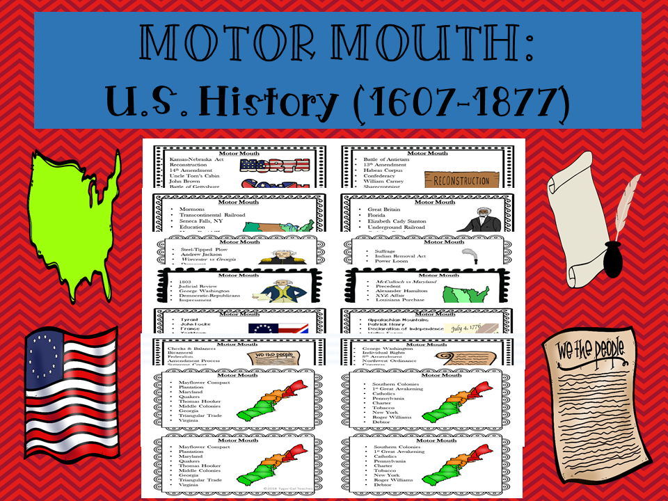 Motor Mouth-Early U.S. History Bundle (1607-1877) - Amped Up Learning