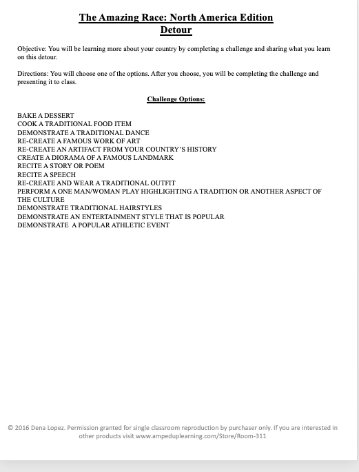 Amazing Race: The North America Edition - Amped Up Learning