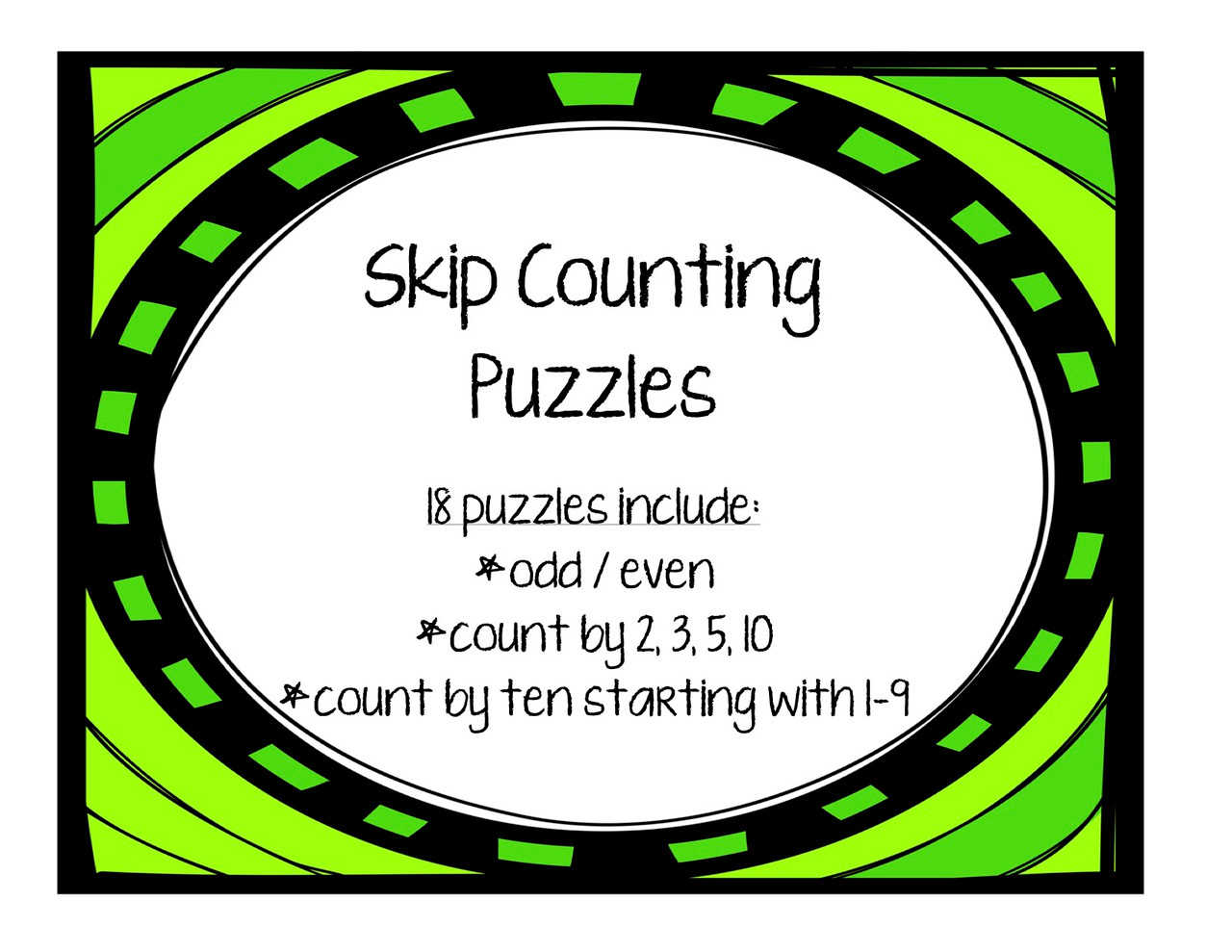 Skip Counting Puzzles - Amped Up Learning