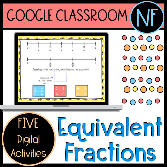 Distance Learning Equivalent Fractions Digital Google Classroom