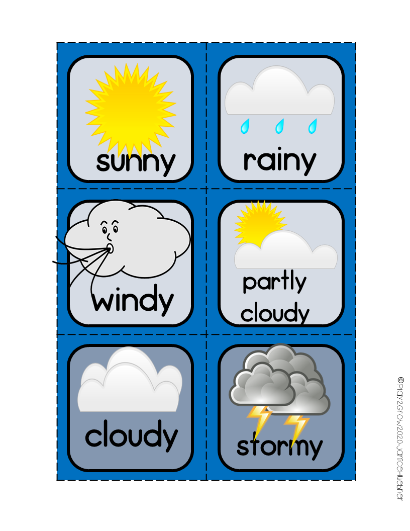 WEATHER CALENDAR CARDS - Amped Up Learning