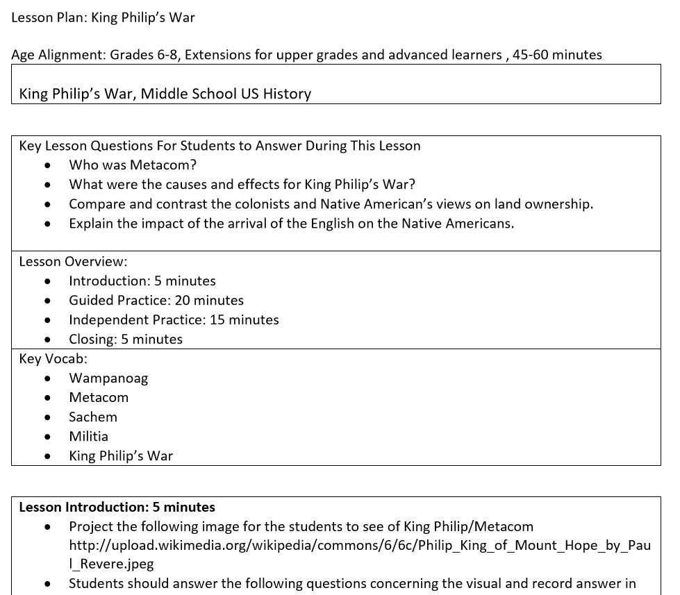 King Philip's War - Amped Up Learning