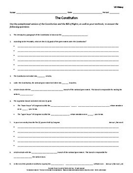 The Constitution and the Bill of Rights - Amped Up Learning