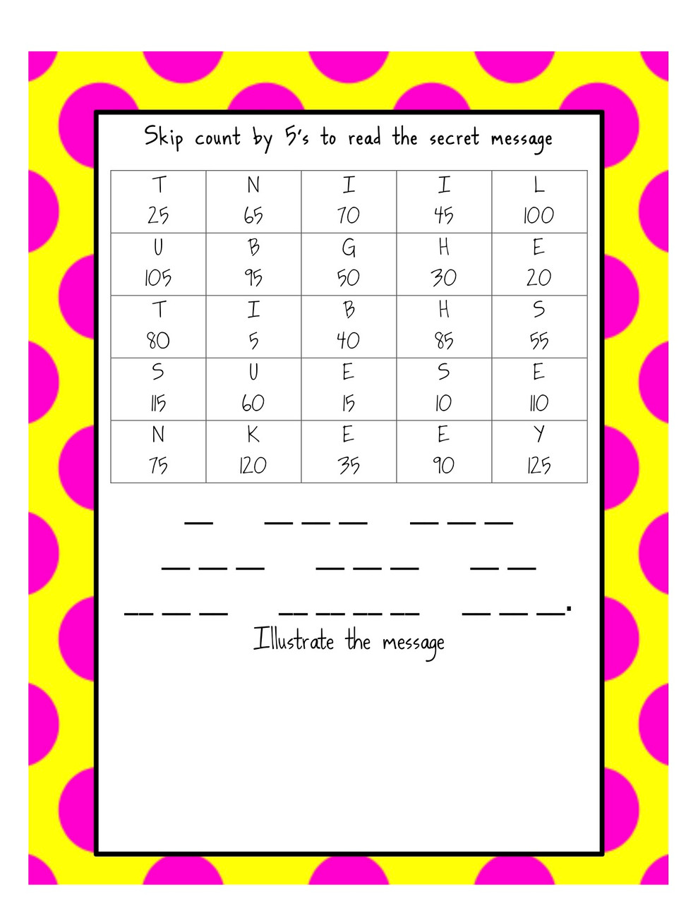Skip Counting Mystery Puzzles