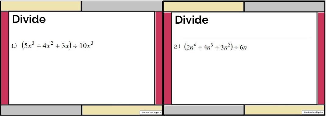 Dividing Polynomials: GOOGLE Slides - 20 Problems - Amped Up Learning