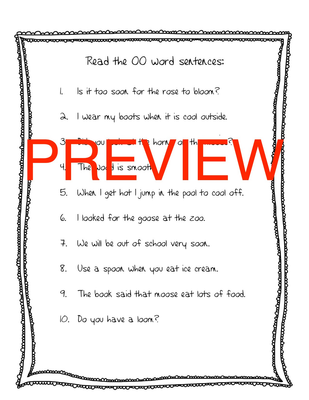 oo word work - phonics, spelling practice, sort