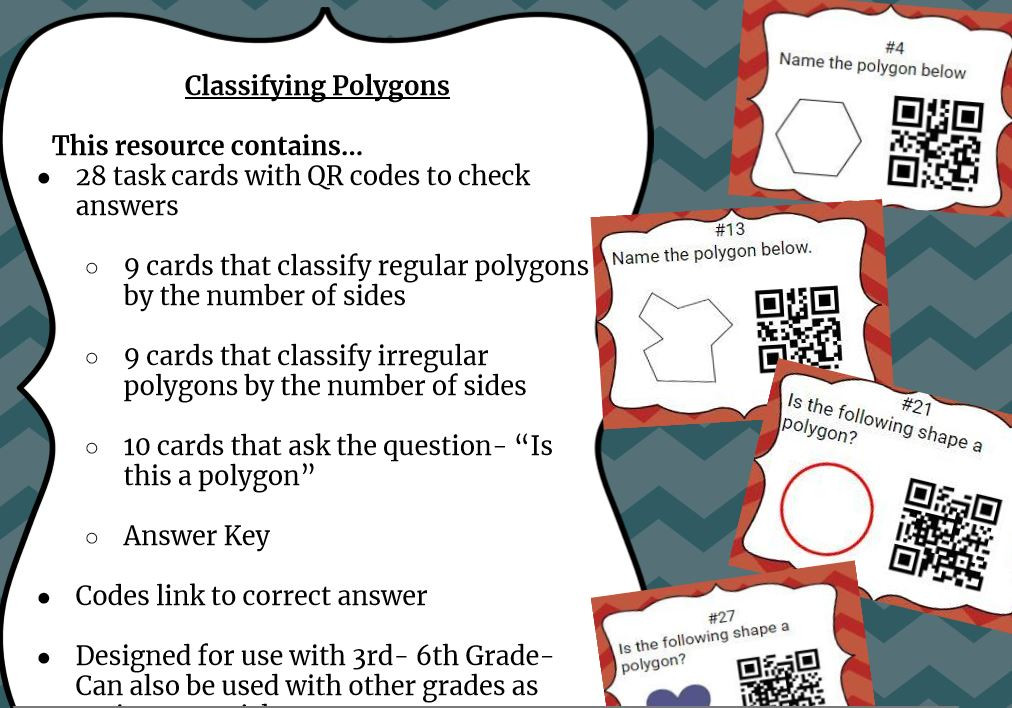 Classifying Polygons (By Sides) with QR Codes - Amped Up Learning