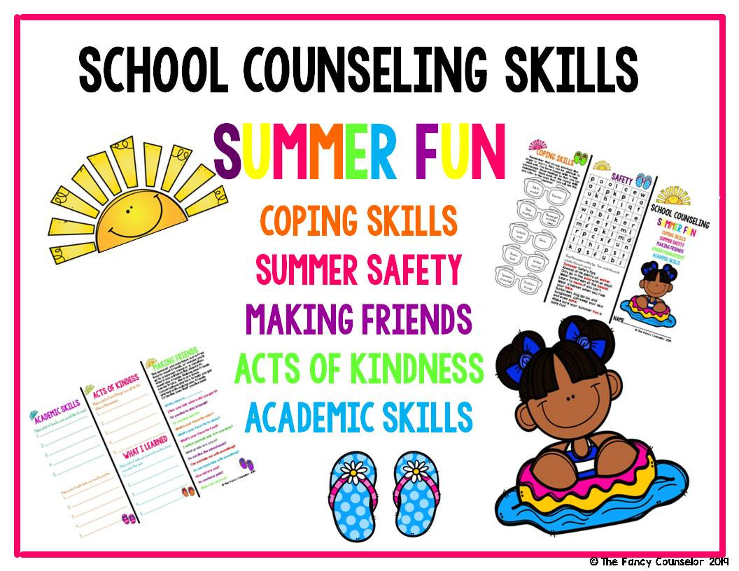 School Counseling Summer Fun Skill Review Brochure No Prep - Amped Up ...