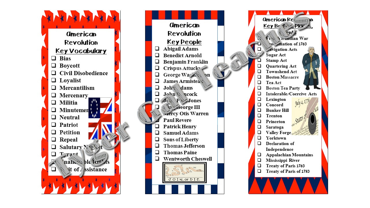 Checklists/Bookmarks (Bundle)-All Early U.S. History Units (1607-1877 ...