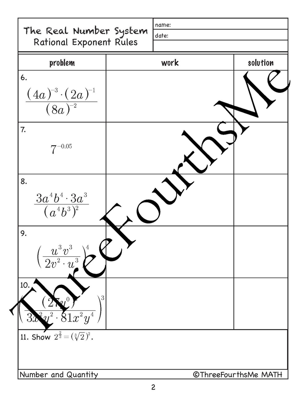 Rational Exponent Rules BUNDLE - Amped Up Learning
