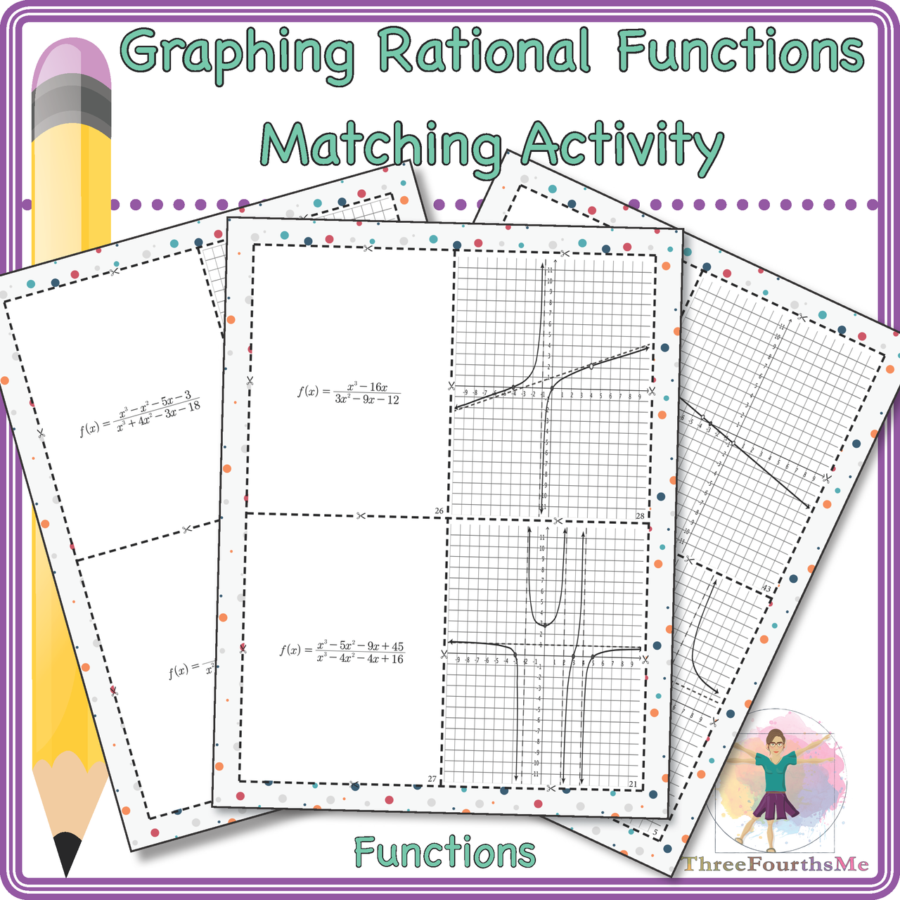 Graphing Rational Functions Matching Activity Amped Up Learning