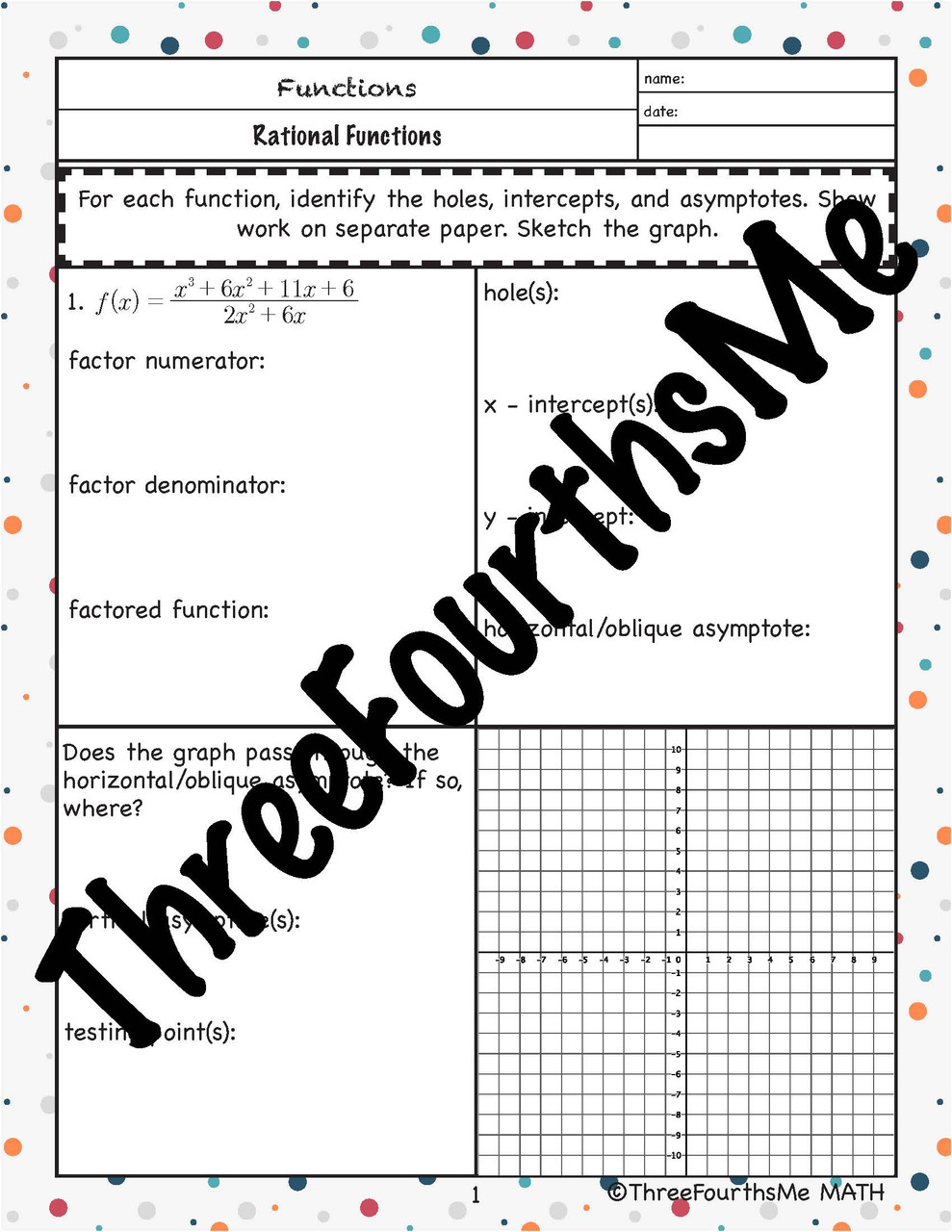 Graphing Rational Functions BUNDLE - Amped Up Learning