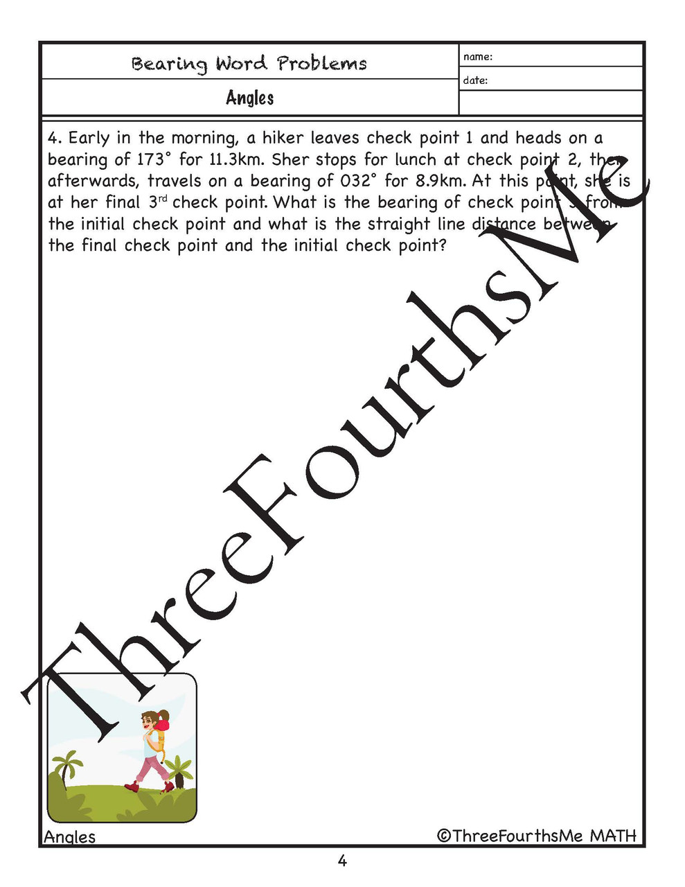 10 Bearing Word Problems - Amped Up Learning