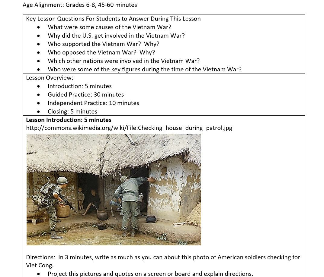 Intro Into Vietnam Webquest - Amped Up Learning