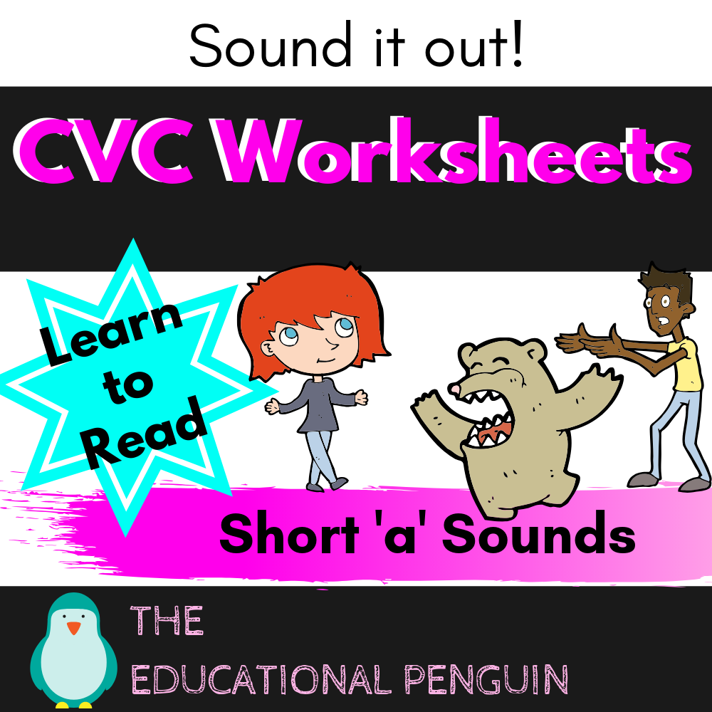 CVC Short 'a' Sound Worksheets - Amped Up Learning