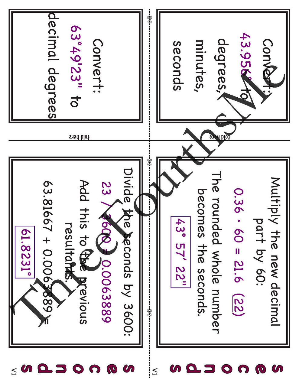 Degrees, Minutes, Seconds (DMS) and Decimal Degrees (DD) BUNDLE - Amped ...
