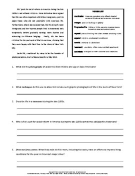 Biography: Jacob Riis - Amped Up Learning