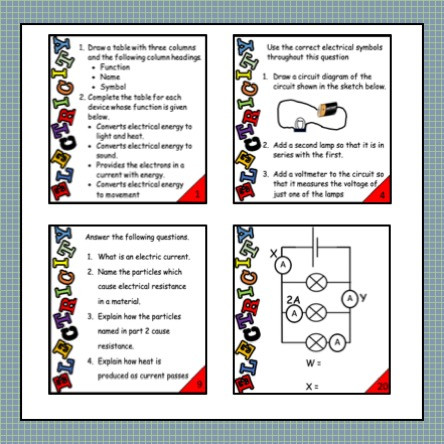 Current Electricity 30 Task Cards - Amped Up Learning