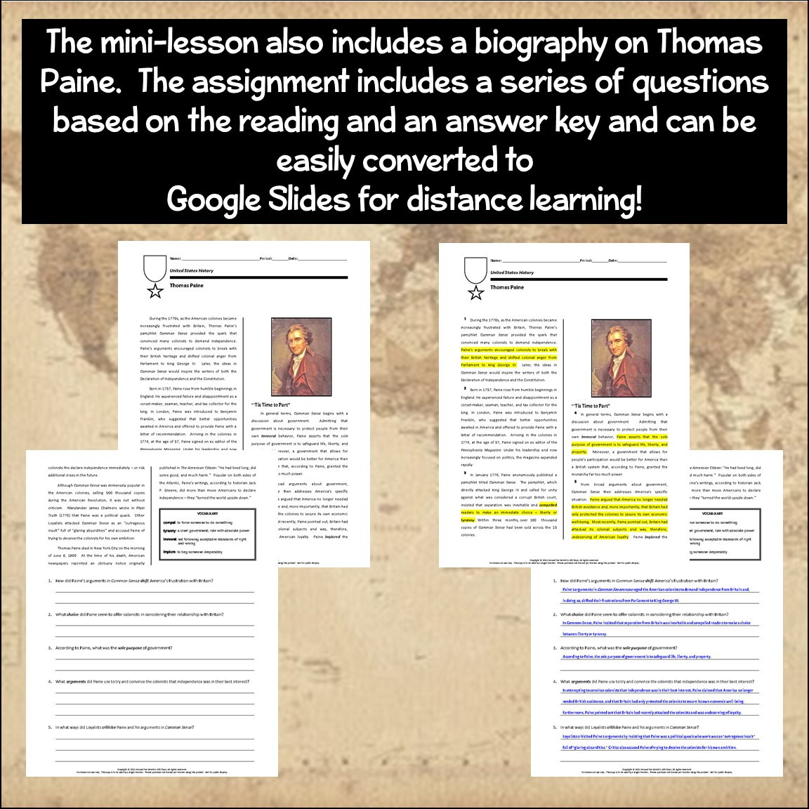 Mini-Lesson: Thomas Paine and Common Sense - Amped Up Learning