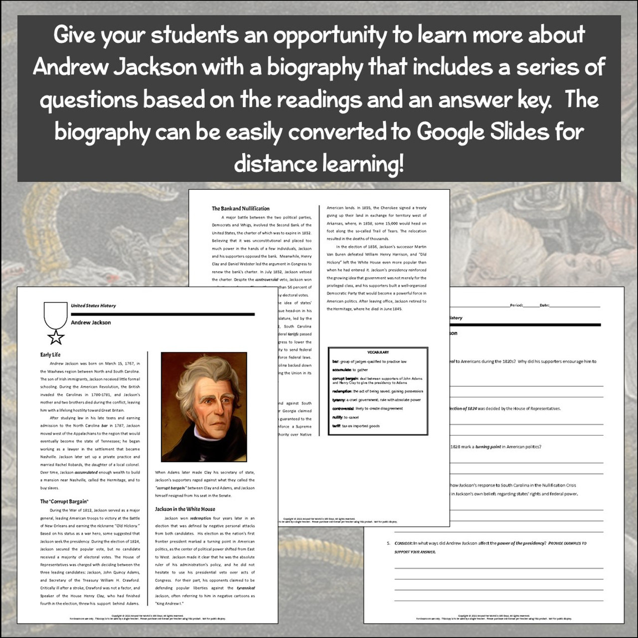 Mini-Unit: Andrew Jackson and the Bank - Amped Up Learning