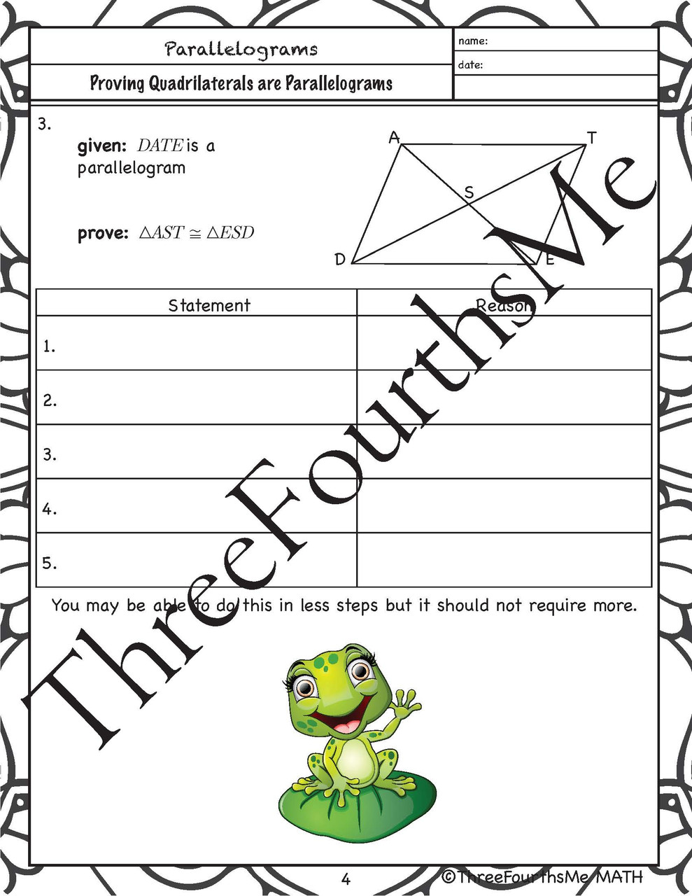Proofs: Quadrilaterals and Parallelograms - Amped Up Learning
