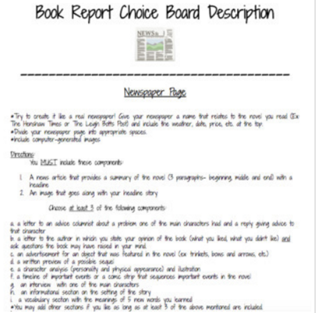 Digital Book Report Choice Board - Amped Up Learning