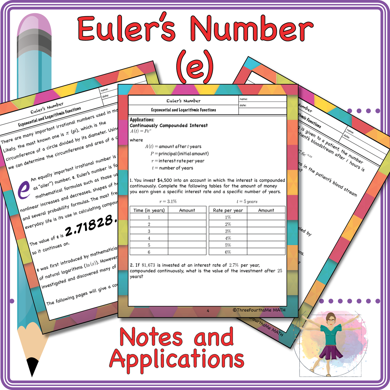Euler's Number (e) Notes and Applications - Amped Up Learning