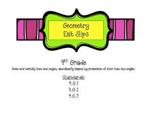 Geometry Exit Slips