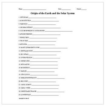 Geology Vocabulary Word Scramble Collection - Amped Up Learning